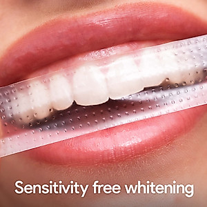 Hismile Teeth Whitening Strips for Sensitive Teeth, Peroxide Free, Dental White Strips Kit, 28 Strips, 14 Treatments