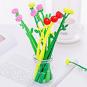Opla3ofx Creative Flower Gel Ink Pen Cute Stationery School Office Supplies Kids Gift Fine point, Durable and Smoth to Write Green