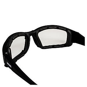 Epoch Hybrid Photochromic Padded Motorcycle Sunglasses Clear to Smoke Lens ANSI Z87.1+