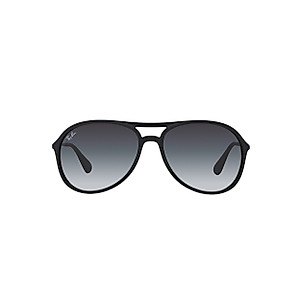 Ray-Ban Men's RB4201 Alex Square Sunglasses, Rubber Black/Light Grey Gradient Dark Grey, 59 mm