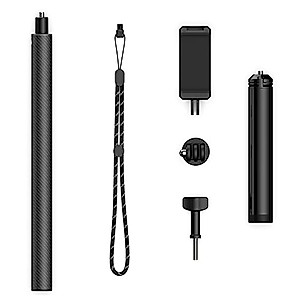 UNIXYZ 49" Invisible Selfie Stick with Tripod Phone Clip for GoPro Insta360, Waterproof Carbon Fiber Extension Pole Handle Monopod for Go Pro Max Mini Hero 11 10 9 8 7 Insta 360 X2 X3 DJI Action 2 3