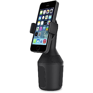 Belkin Car Cup Mount - Car Cup Mount For Phone - Phone Car Mount - Phone Stand - Phone Grip - Car Phone Holder Mount Compatible with iPhone, Samsung, Nokia, & Other Smartphones - Black