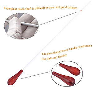 Music Band Conducting Baton Orchestra Baton Rosewood Handle Baton with Tube case(Rosewood Handle)