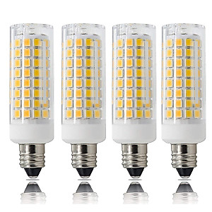 E11 LED Bulb Dimmable, 75W Halogen Bulb Replacement, LED E11 Mini Candelabra Base, Replaces T3/T4 JD E11, 360 Degree Beam Angle, AC110V-130V, for Indoor Decorative Lighting (Warm White 4-Pack)