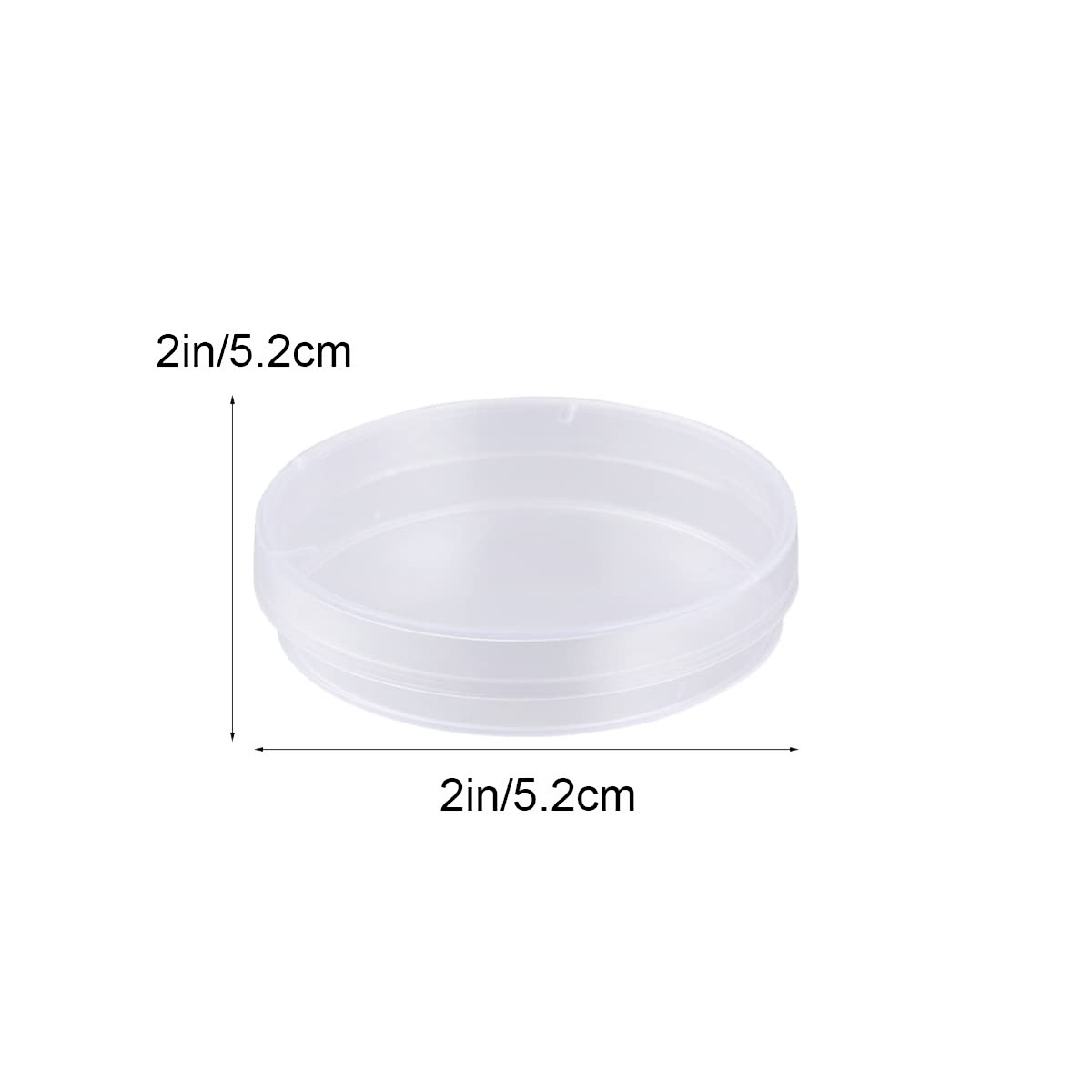 20 PCS 60mm Plastic Petri Dishes Culture Dishes with Lids