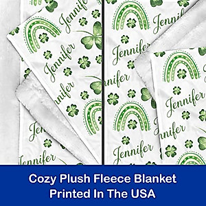 Personalized Saint Patricks Day Blanket,Rainbow St Patricks Day Blanket,Clover Blanket,Shamrock Blanket,Shamrock Throw Blanket,St Patricks Blanket,St Patricks Throw Blanket,Irish Throw Blanket