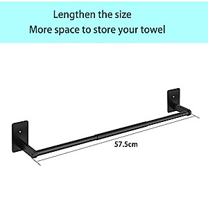 Bathroom Towel Bar, 22Inch Towel Racks for Bathroom, Heavy Duty Bath Hand Towel Holder Organizer, Wall Mounted Bathroom Hardware Accessories, Matte Black