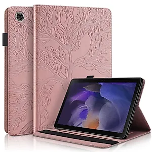 Stand Tablet Cover Compatible With Samsung Galaxy Tab A8 10.5-Inch 2021 (SM-X200/X205/X207) PU Leather Case Flip Wallet Protective Cover Tree Of Life Tablet Case Card Slot Tablet PC Cover ( Color : Ro