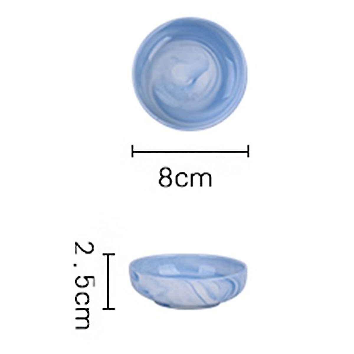 4PCS Marble Ceramic Sauce Dish Seasoning Dish Appetizer Plates