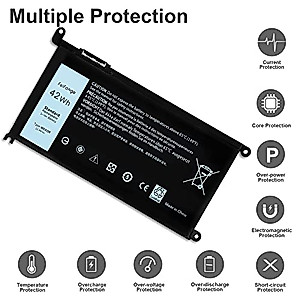 WDXOR Replacement Laptop Battery Compatible with Dell Inspiron 13 14 15 5000 7000 Series 5368 5378 5565 5567 5568 5578 7368 7378 7560 7570 7579 7569 Latitude 3189 3480 3580 3379 Vostro 5468D Series