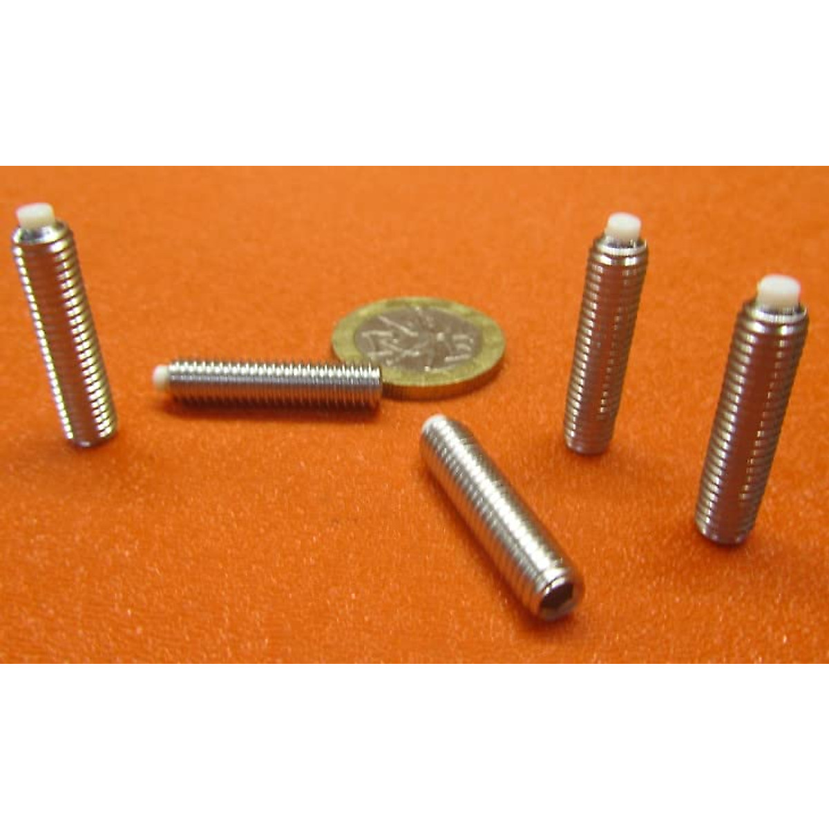 18-8 Stainless Steel Nylon Tip Set Screw M6 × 1 mm x 25 mm Thread Length 5 pcs
