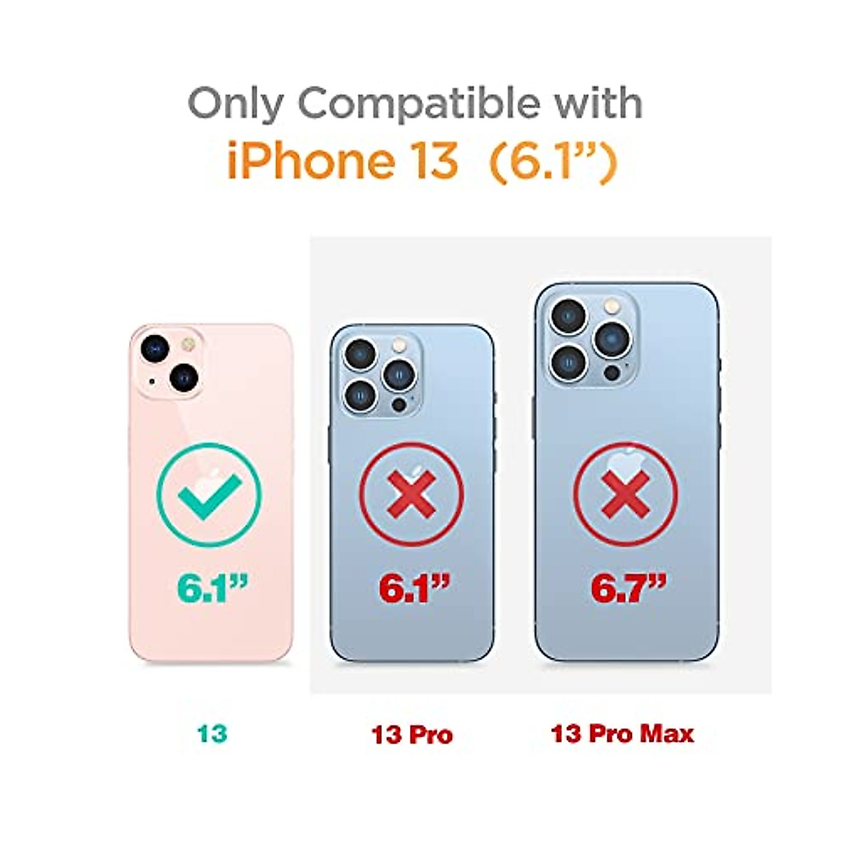 GVIEWIN Designed for iPhone 13 Case 6.1 Inch, with Tempered Glass Screen Protector + Camera Lens Protector Clear Flower Soft & Flexible Shockproof Floral Women Phone Cover（Magnolia/White）