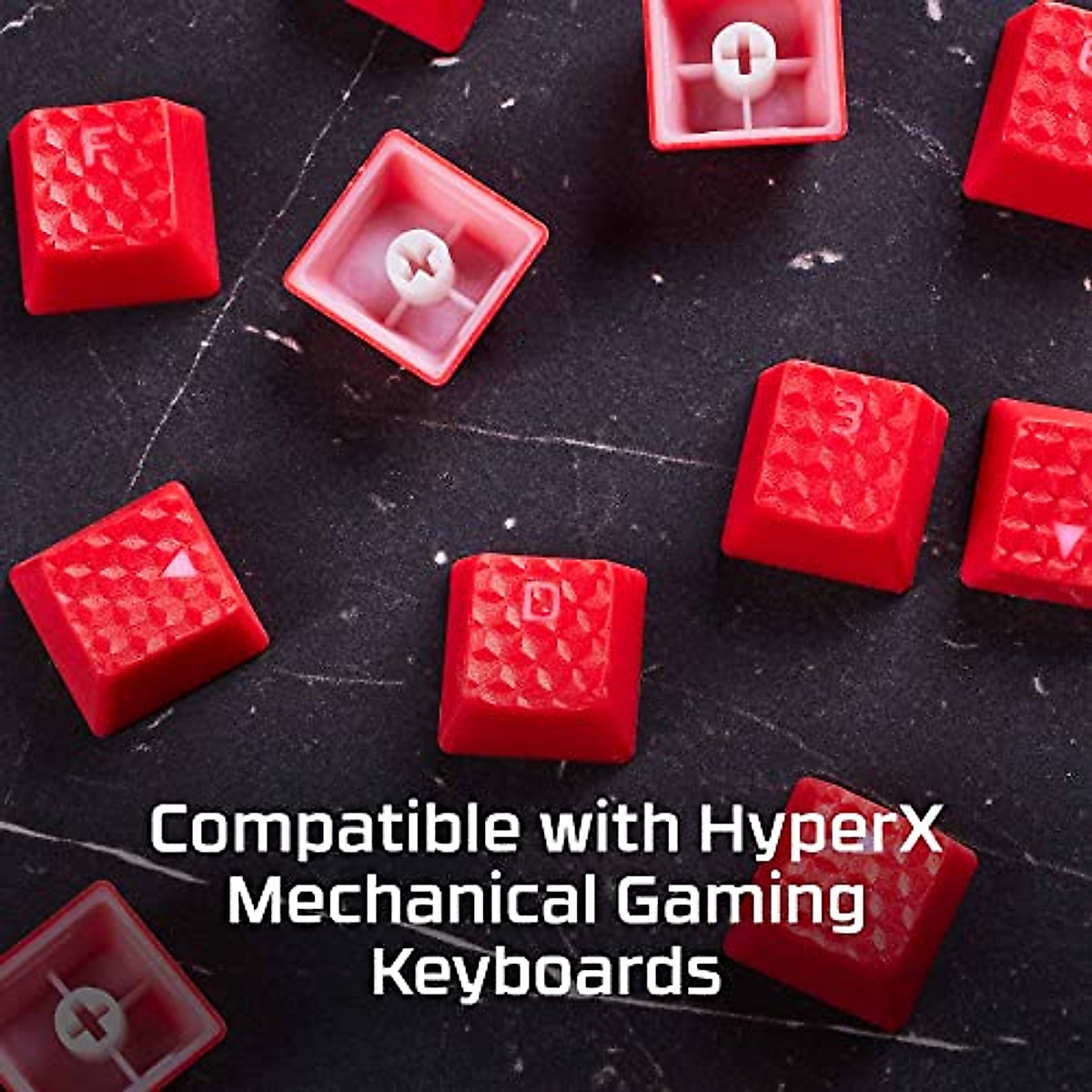 HyperX Rubber Keycaps – Gaming Accessory Kit, 19 Keys, English (US) Layout, Pink