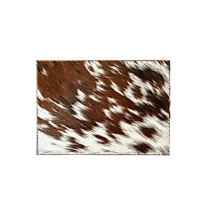 RODEO Cowhide Leather placemats 4 pcs Set Square 15.5in(L) X11in(W) (Tricolor)