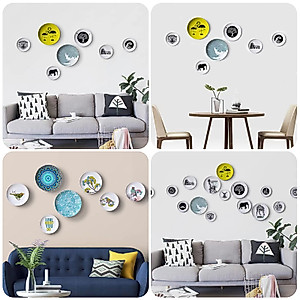 DUNPUTE 10 Pack Plate Hangers, Invisible Plate Hangers Golden Stainless Decorative Wire Plate Hangers for Decorative Plates and Antique Plates (Gold, 8 Inch)