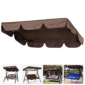 HANABASS Swing Canopy Replacement Swing Porch Top Cover Waterproof Outdoor Furniture Top Cover for Patio Garden Swing