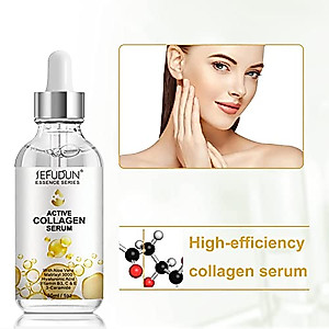 Active Collagen Serum - Natural & Organic Anti-Aging Collagen Serum for Face Improves Elasticity, Evens Skin Tone, Lifts, Firms & Smooths Skin - Collagen Facial Serum for All Skin - 1 oz