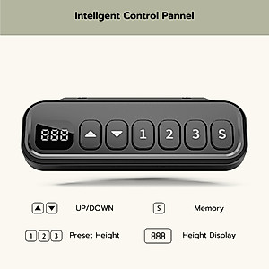 Acrolix Standing Desk Frame[Dual Motor] Adjustable Height Sit Stand Desk Leg Compatible Desktop Size 44″-79″, 330lbs Weight Capacity, 4 Memory Height Setting for Home and Office DIY Black Frame Only