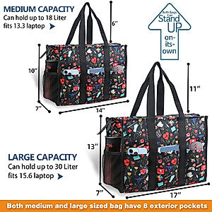 ABAMERICA Nursing Clinical Bag - Personalized Nursing Work Tote Bag With Zipper Pockets. Ideal For Nurses & Nursing Students. 2 Sizes. Laser Your Name Or Text In Usa.