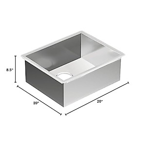 Moen Prep 18-Gauge Single Stainless Steel Bowl Undermount 22" x 18" Single Bowl Kitchen Sink, G18185