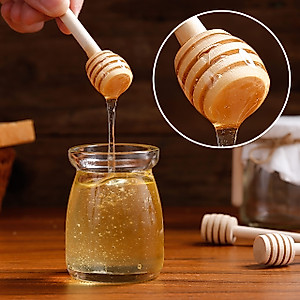 30 Pcs Honey Dipper Sticks, 3 inch Mini Wooden Honeycomb Stick, Small Honey Spoons Stirrer Stick for Honey Jar Dispense Drizzle Honey and Wedding Party Favors Gift
