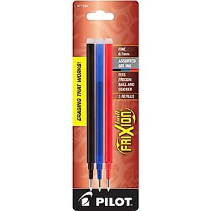 PILOT Gel Ink Refills for Frixion Erasable Gel Ink Pen, Fine Point - Pack of 18 (PIL77335-6)