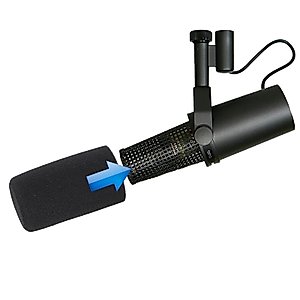 LEFXMOPHY SM7B Windscreen Mic Foam Replacement for Shure SM7B SM7dB Vocal Microphone A7WS Pop Filter, Noise-Cancellation Windsock Cover