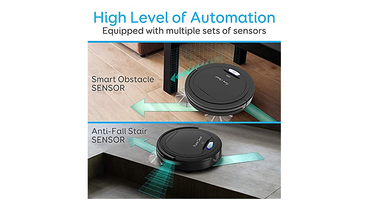 SereneLife Pure Clean Robot Vacuum | 90 Min Run Time
