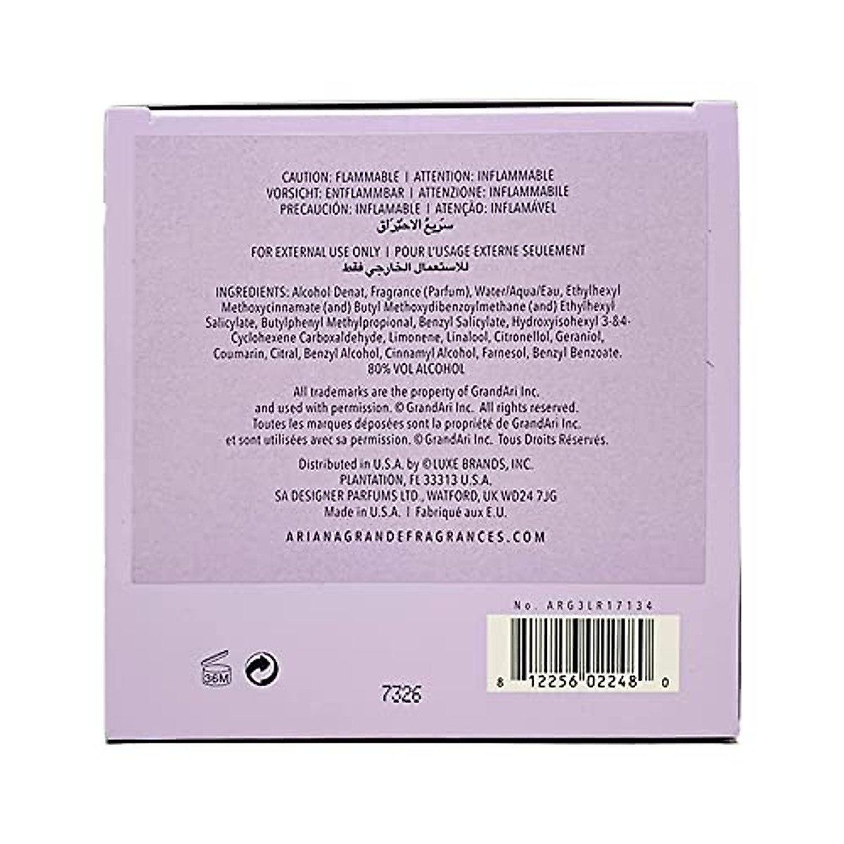 Ariana Grande Moonlight Eau De Parfum Spray for Women 100ml/3.4 Ounce