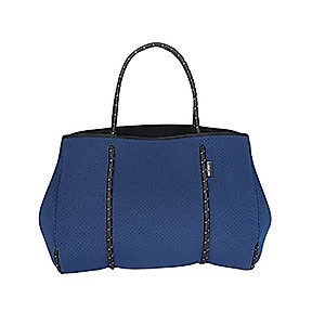 Lola Lole Woman's Shopping Handbag Tote Versatile, Durable (Navy)