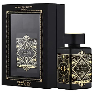 Lattafa Bade'e Al Oud, Oud for Glory for Unisex Eau de Parfum Spray, 3.4 Ounce
