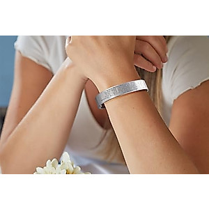 FashionJunkie4Life The Lord's Prayer Engraved Stainless Steel Cuff Bracelet