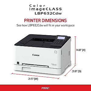 Canon Color imageCLASS LBP632Cdw - Wireless, Duplex, Mobile-Ready Laser Printer