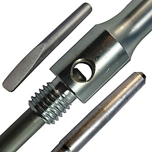 SDS Plus Core Drill Bit Adapter with Pilot Drill Core Drill Bit Extended Adapter with TCT Pilot Drill Bit for 6" Long Core Drill Bits Drill Deep Deep Holes for Drilling Concrete Brick and Masonry