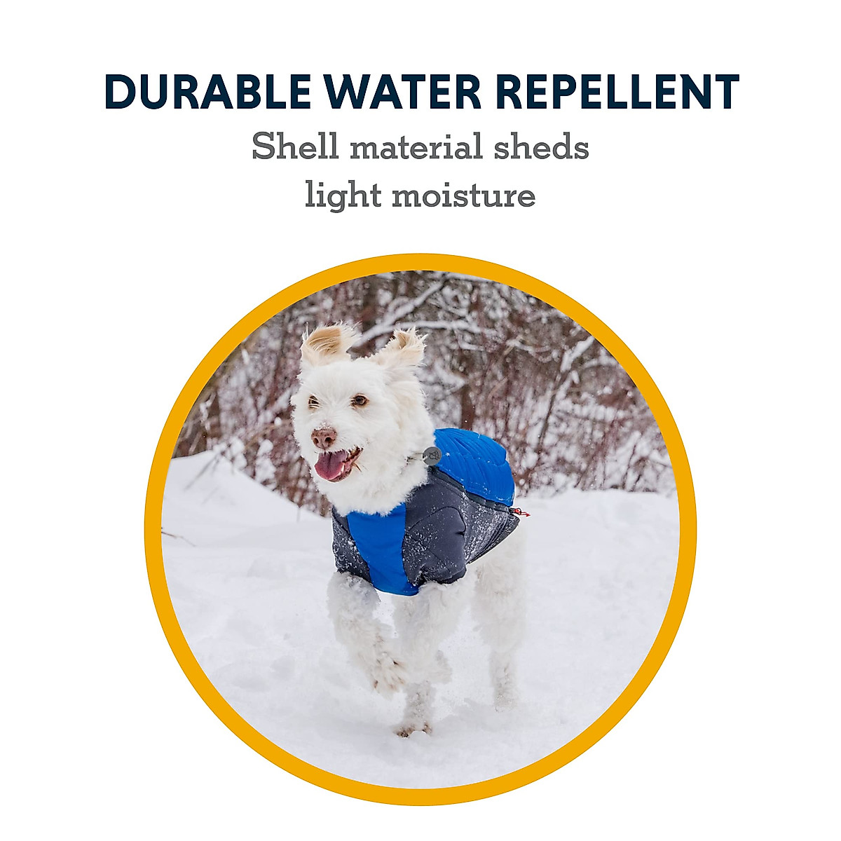 Ruffwear, Powder Hound Insulated, Water Resistant Cold Weather Jacket for Dogs, Blue Pool, X-Large