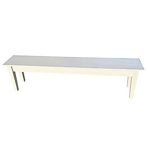 White Tapered Bench (54 inches)