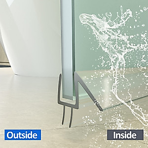 3-Pack 3/8" x 39" Shower Door Bottom Seal - Shower Door Sweep - Frameless Glass Seal Strip - Stop Shower Leaks and Create a Water Barrier, 10MM