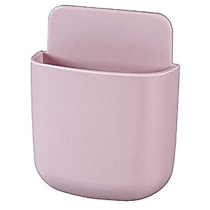 TV/DVD/VCR Step Remote Control,Storage & Organizer Wall Holder Practical Charging Box Bracket Stand Shelf Mount Support Universal for Mobile Phone remote control (Pink-1PACK)