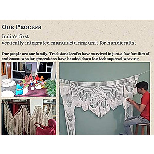 Bohemian Macrame Wedding Backdrop Decor Boho Chic Macrame wall Hanging Style Macrame Tapestry Macrame Curtain & Macrame Arch 200 Cm X 215 Cm