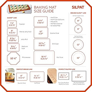 Silpat The Original Premium Non-Stick Silicone Baking Mat, Medium, 9-7/16" x 14-3/8"