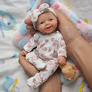 Mire & Mire 7" Girl Micro Preemie Full Body Silicone Baby Doll Lifelike Mini Reborn Doll Surprice Children Anti-Stress