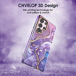 Chvelop Compatible with Samsung Galaxy S23 Ultra 5G Case 6.8'', Slim Stylish Protective Case, 360° Protection, [No Built-in Screen Protector] [Camera Lens Cover]-River/Purple