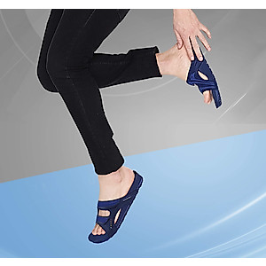 Gold Pigeon Shoes GP Pirogue Orthoheel Slide Sandal: 9030 Navy, Women Size 13 & Men Size 11-11.5 (9030-navy-44)