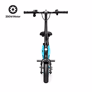 Jetson LX10 Folding Electric Ride-On - Includes Easy Folding Mechanism, 250 Watt Motor, Top Speed of 15.5 mph, Twist Throttle, 10" Wheels, With Pegs, Blue, JLX10-BLU