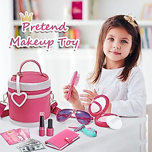 Play Purse Toys for Little Girls, Toddler Purse with Accessories, Princess Pretend Play Toy - Little Girl Toy Purses Birthday Gifts for 3 4 5 6 7 8 Year Old Girls