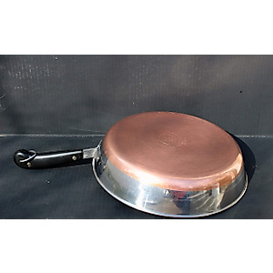 Revere Ware 12" Stainless Steel Copper Bottom Skillet Fry Pan with Lid