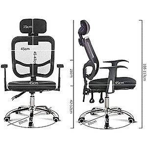 MayNuo Chair Lifting Swivel Chair Office Desk Chair Mesh Backrest Ergonomic Computer Chair Leisure Chair Cushion Chair Game Chair/Blue