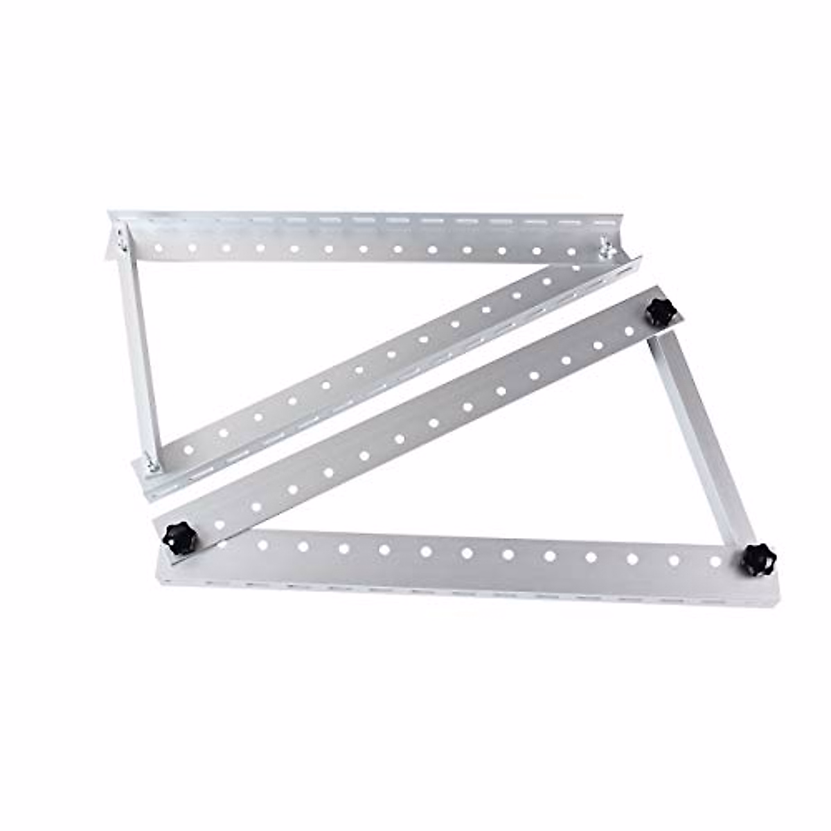 Heavy Duty Adjustable Brackets for Mounting Solar Panels on Ground Roof Wall DIY Off-grid Solar Racking System,Solar Panel Stand Foldable Tilt Legs 3mm Aluminum Rack Mount Rails with Hardware(22-inch)