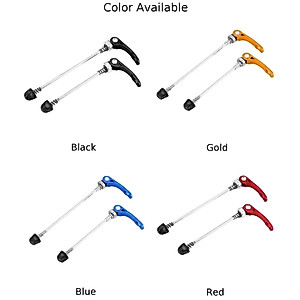 Bicycle Accessories Lock Bike Skewers Tools Sports MTB Road Bicycle Quick Release Front Rear Axle Bike Parts (Color : Gold)