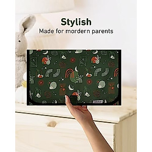 Portable Diaper Changing Pad, Waterproof Foldable Travel Changing Mat, Lightweight Travel Changing Station for Baby Girl Boy, Boho Geometric Pattern